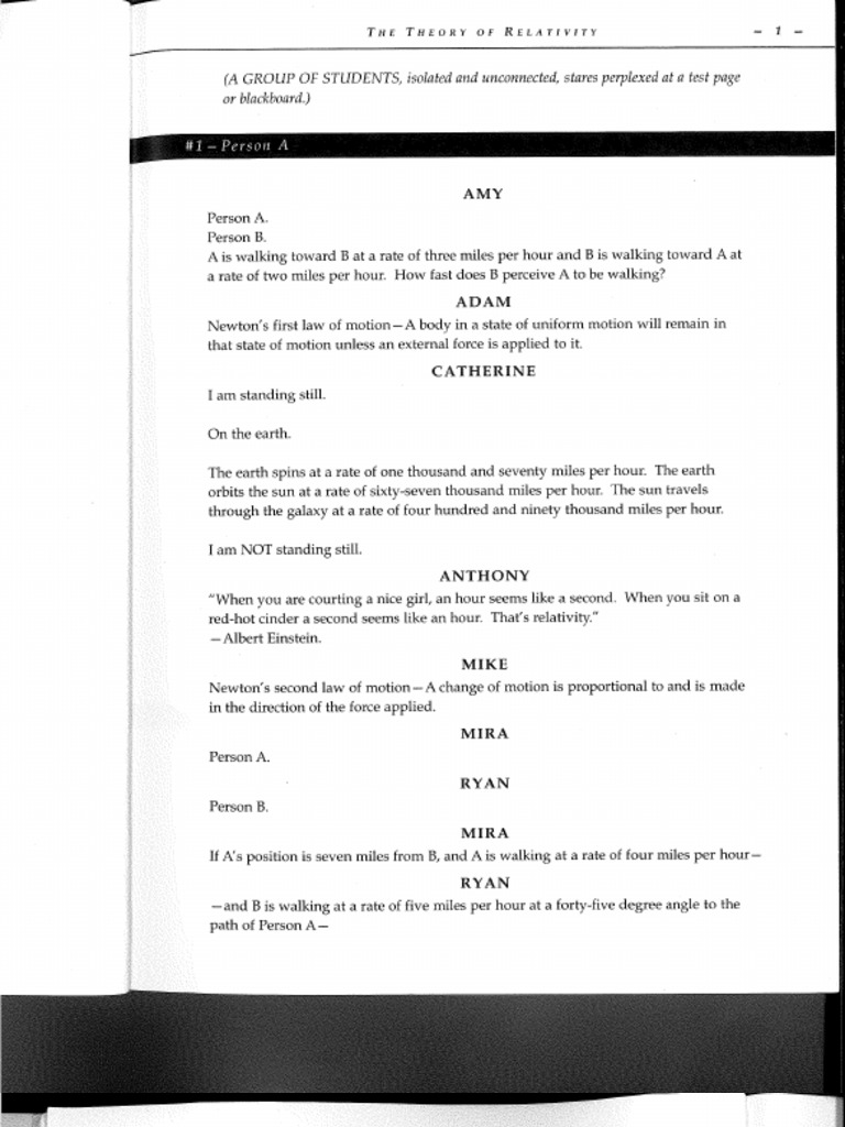 Theory of Relativity Script PDF | PDF