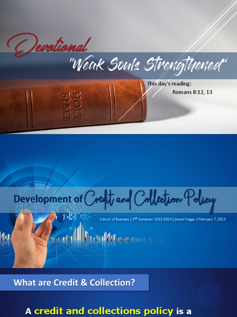 Development of Credit and Collection Policy PDF | PDF | Policy | Sales