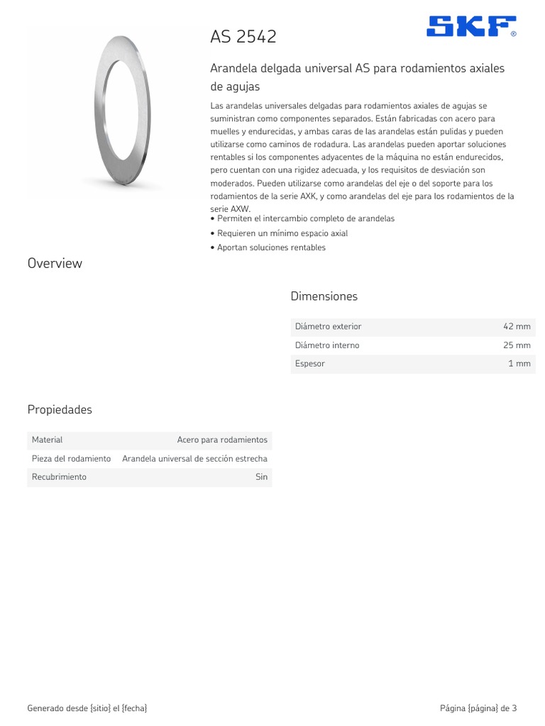 Arandela Universal AS para Rodamientos | PDF | Red mundial | Internet y web