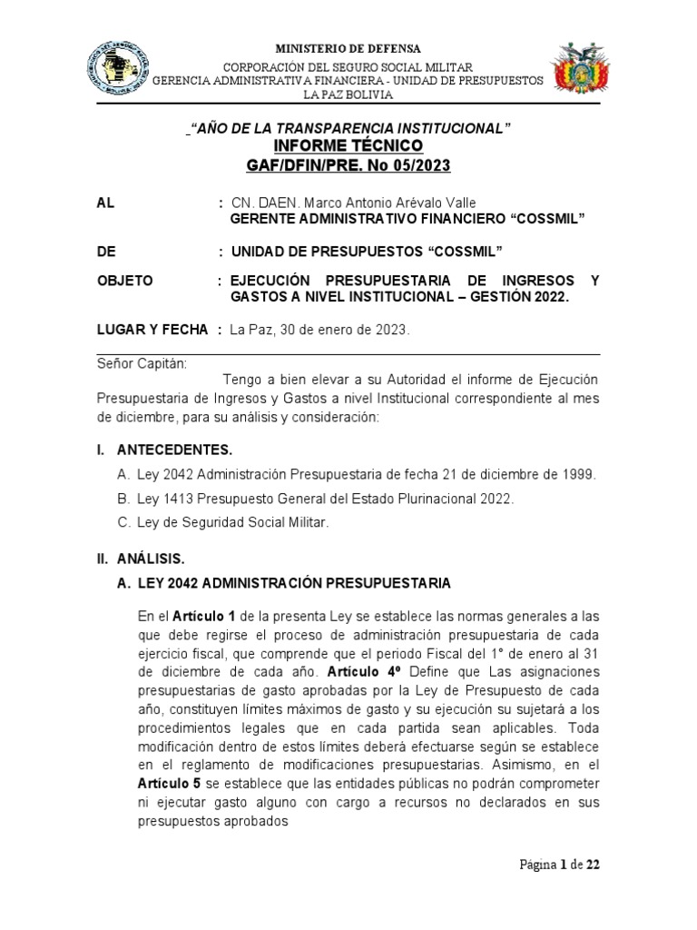 Informe Tecnico 05-23 | PDF
