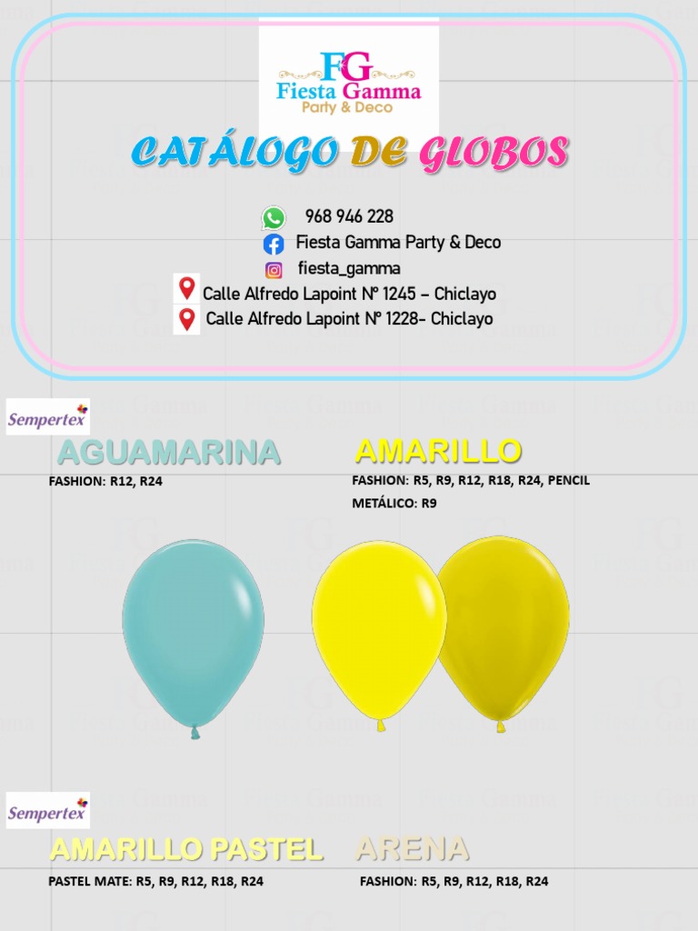Catálogo de Globos Sempertex Mar23 PDF | PDF