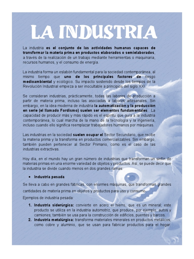 Industria: Transformación y Tipos de Empresas | PDF | Economias