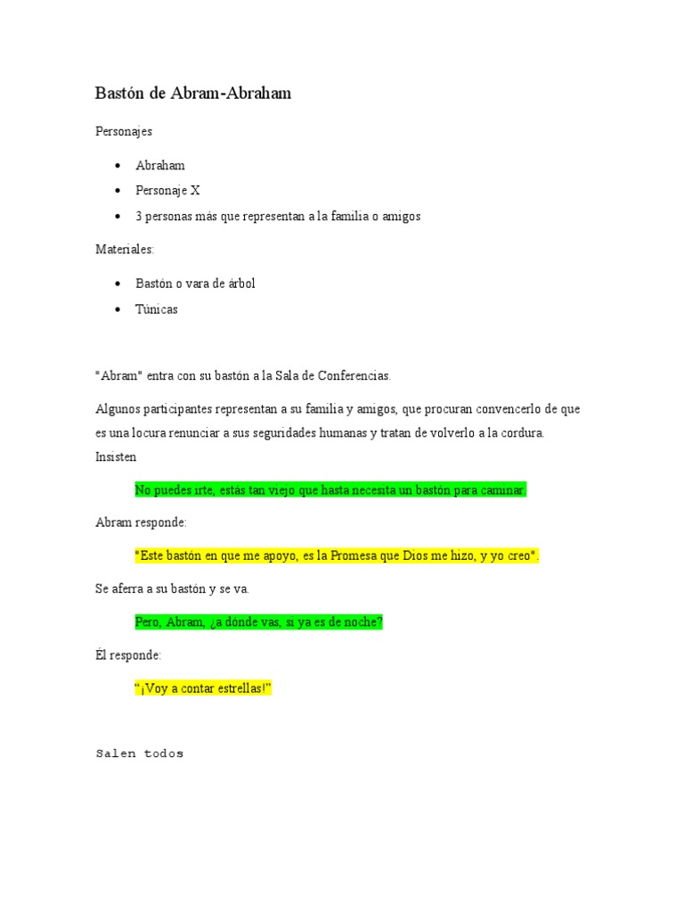 Bastón de Abram | PDF