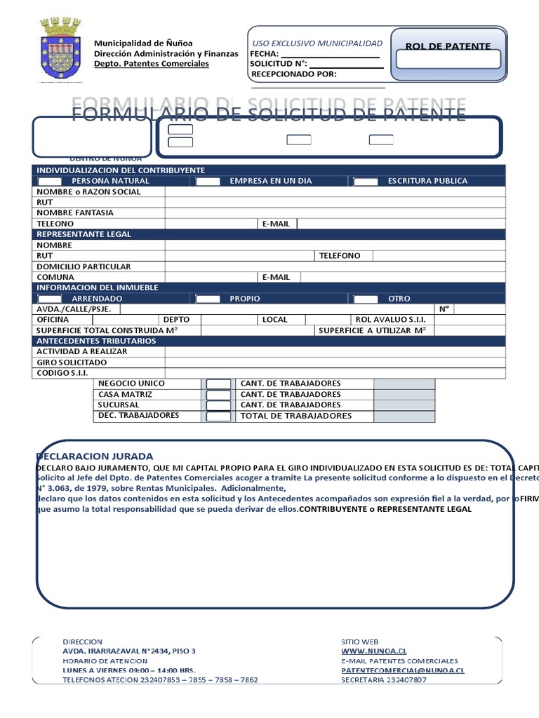 Formulario Solicitud Patente Completo 1 | PDF | Patentar | Condominio