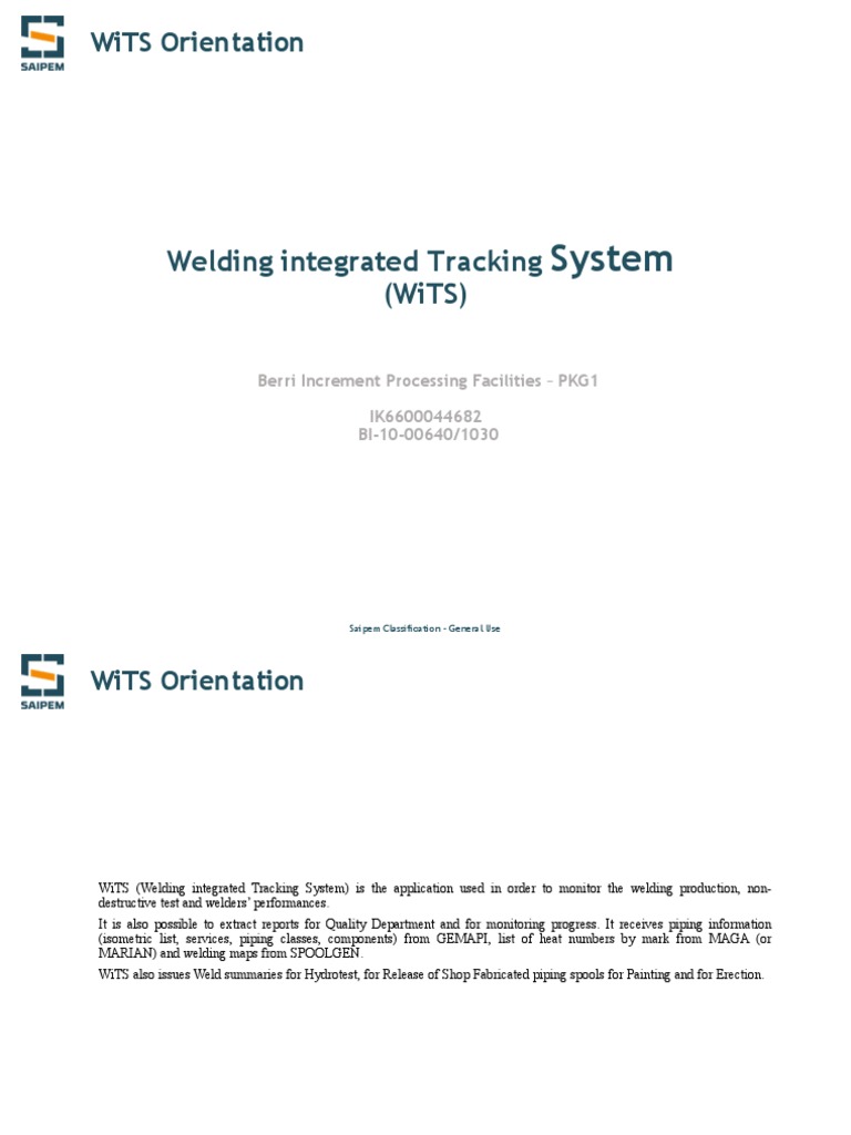 WITS - Presentation - BERRI - Rev.dt.06-Mar-2023 | PDF | Nondestructive ...