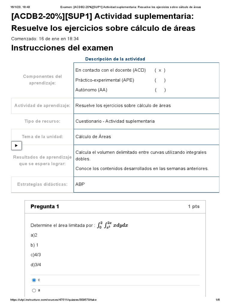 Ejercicios de Cálculo de Áreas | PDF