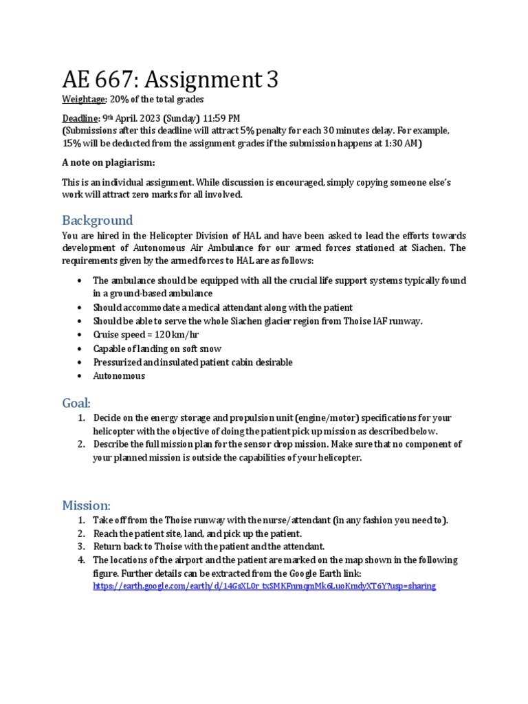 Siachen Helicopter - Assignment 3 | Download Free PDF | Computer ...