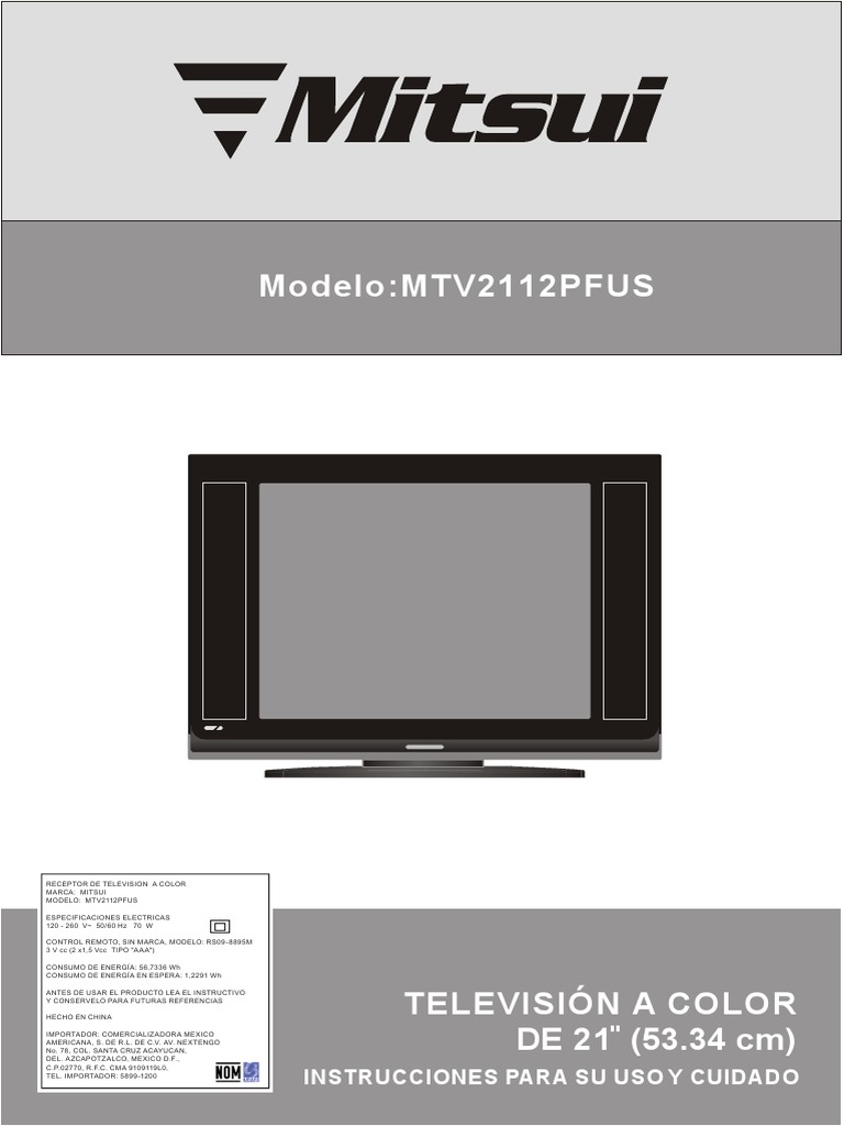 Televisor - Mitsui MTV2112PFUS | PDF