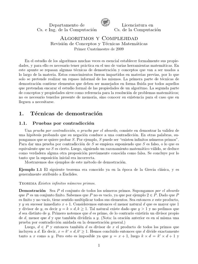 Apunte Sobre Demostraciones y Uso de Inducci N | PDF | Razonamiento inductivo | Razonamiento ...