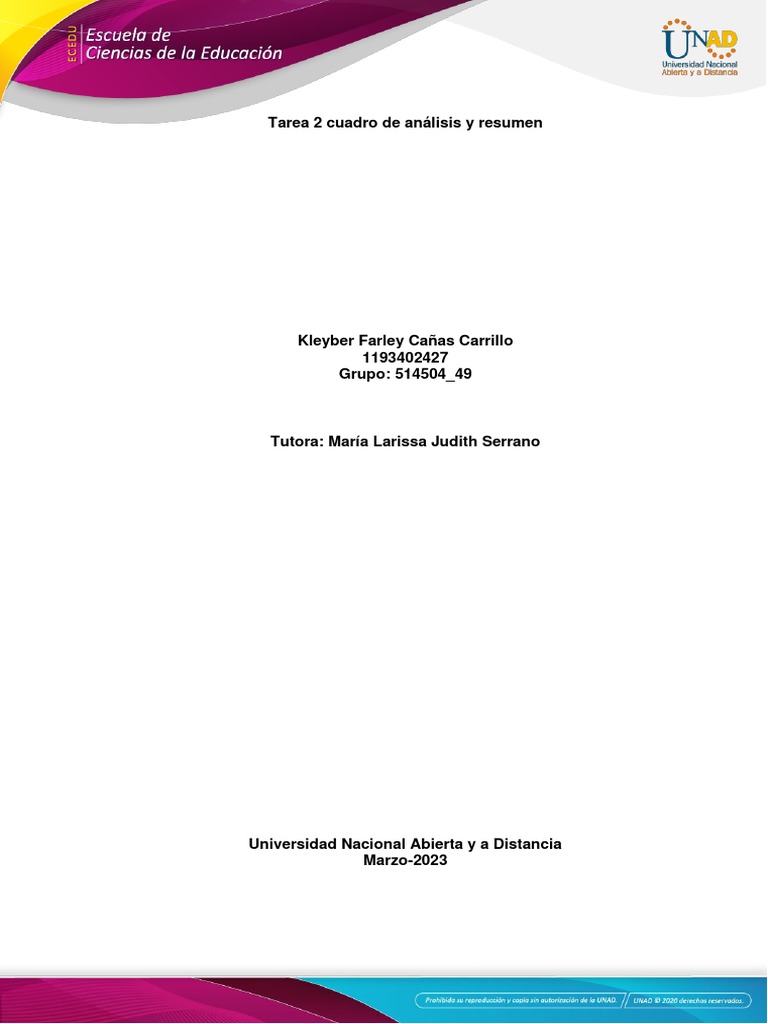 Anexo 2 - Formato Cuadro de Análisis y Resumen kc2 PDF | PDF | Educación de la primera infancia ...