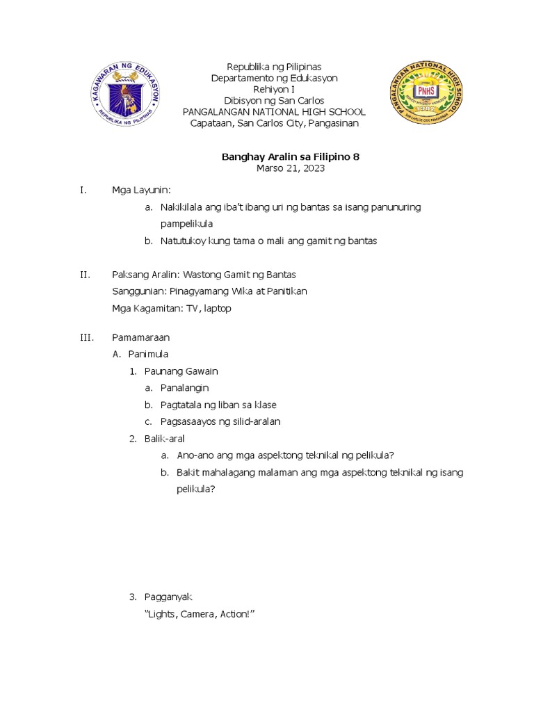 Lesson Plan Cot 2 | PDF