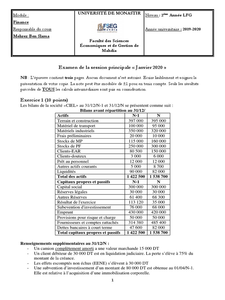 Analyse Financière et Répartition | PDF | Capitaux propres | Comptabilité