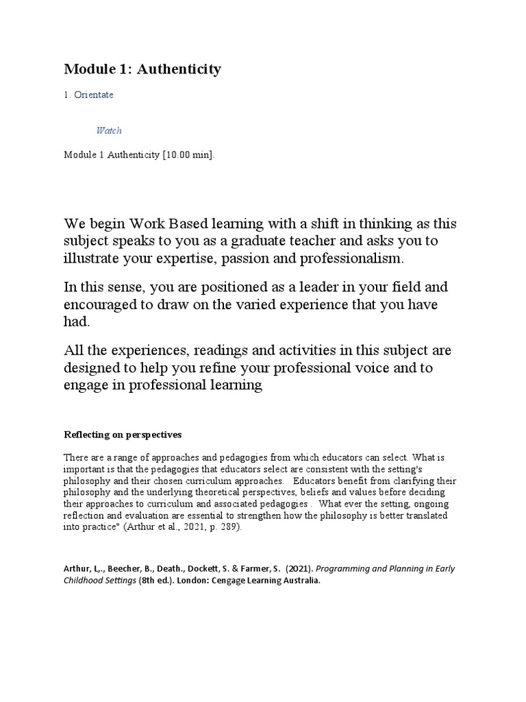 Module 1 Workbook | PDF | Constructivism (Philosophy Of Education) | Inquiry Based Learning