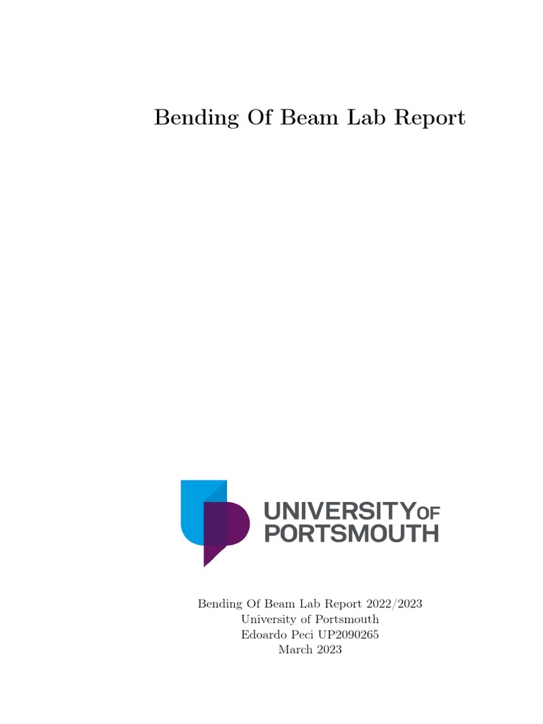 Bending_Of_Beam_Lab__1_Report | PDF | Bending | Beam (Structure)