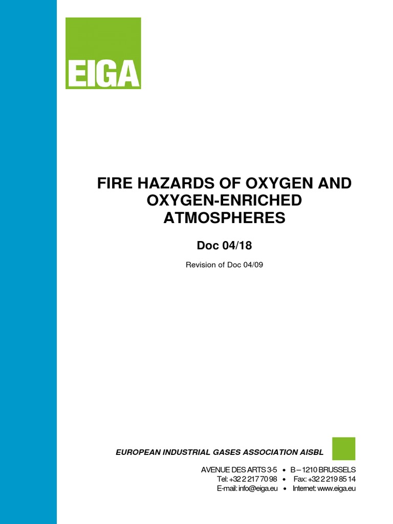 04 18 Fire Hazards of Oxygen and Oxygen Enriched Atmospheres PDF | PDF