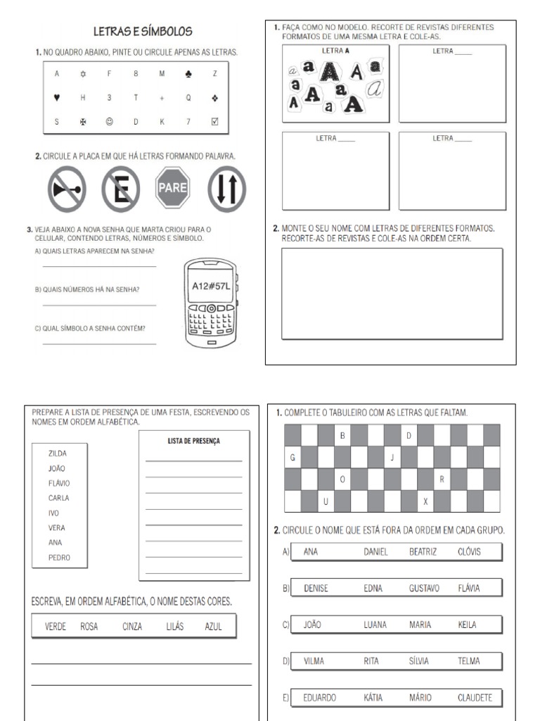 Atividades Simbolos e Letras | PDF