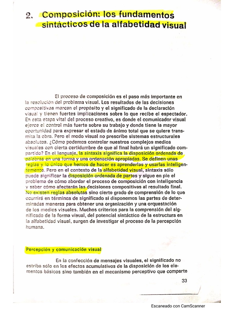 D. A. Dondis, La Sintaxis de La Imagen, Cap 2 PDF | PDF