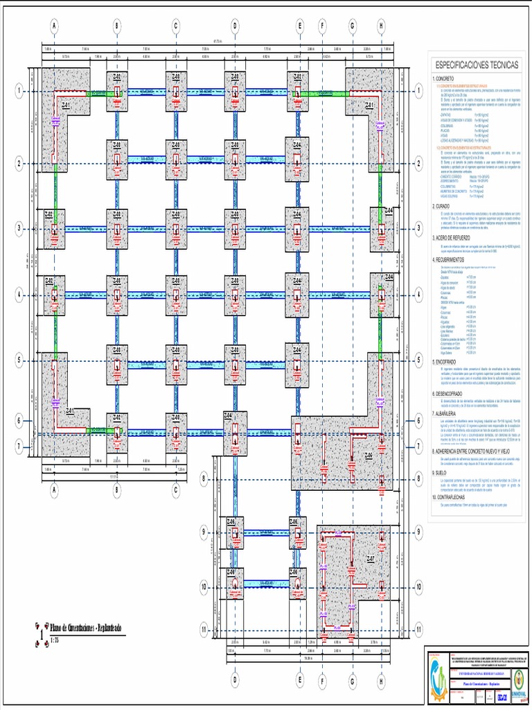 Plano de Planta de Cimentaciones PDF | PDF