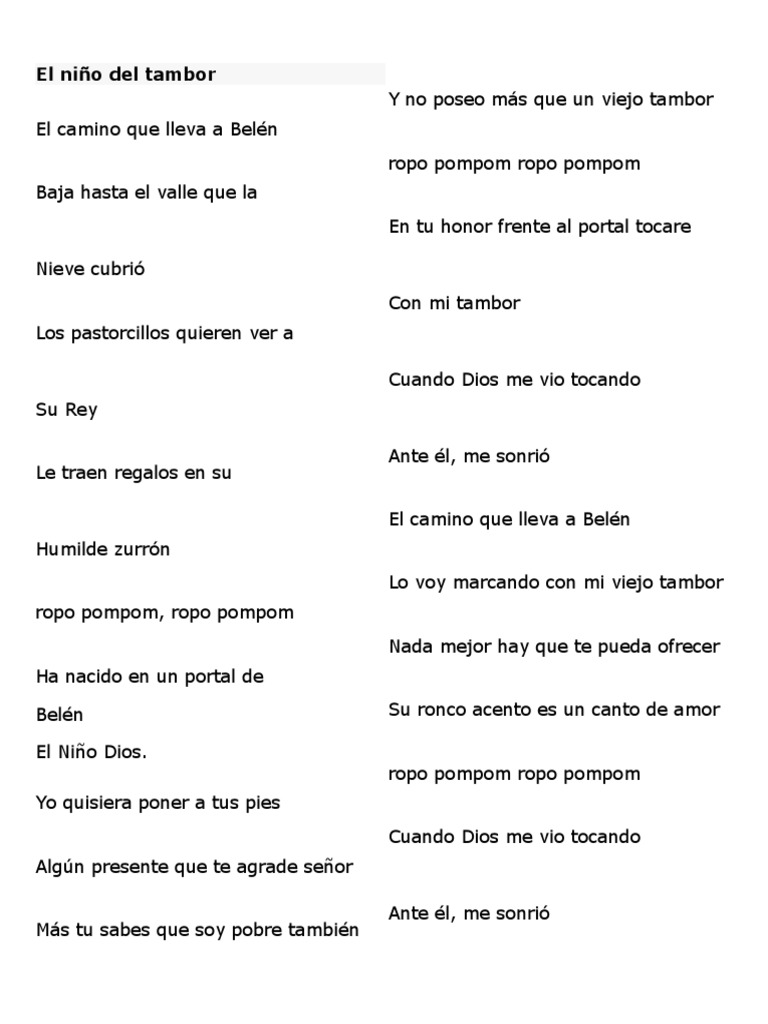 El Niño Del Tambor | PDF