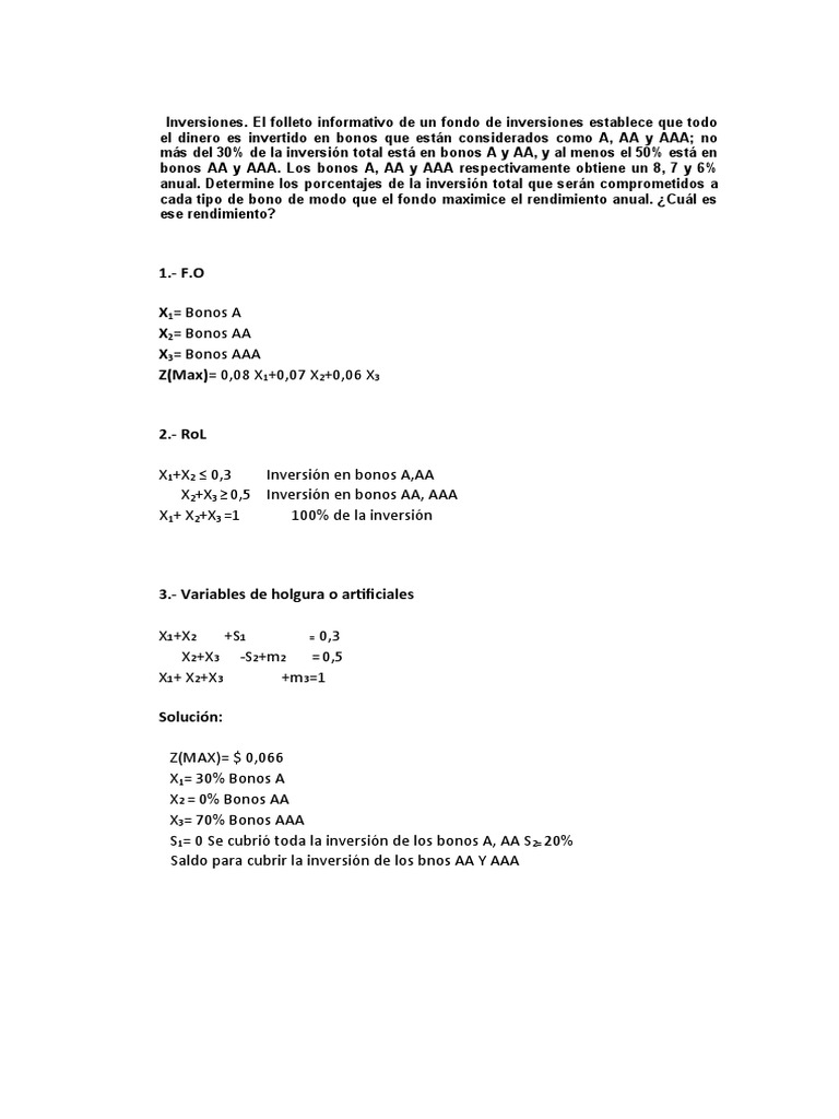 Optimización de Inversiones en Bonos | PDF