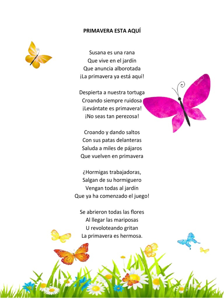 Poema Infantil sobre la Primavera | PDF