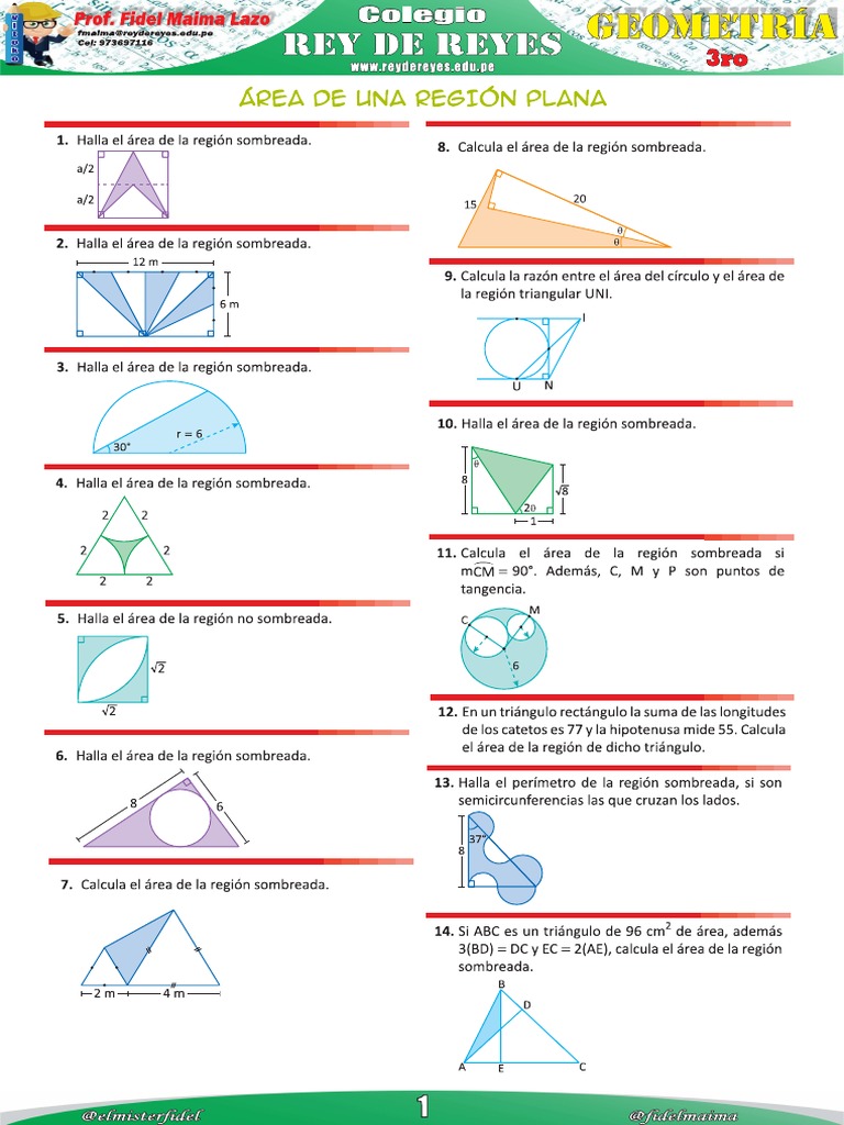 areas de regiones planas.pdf | PDF