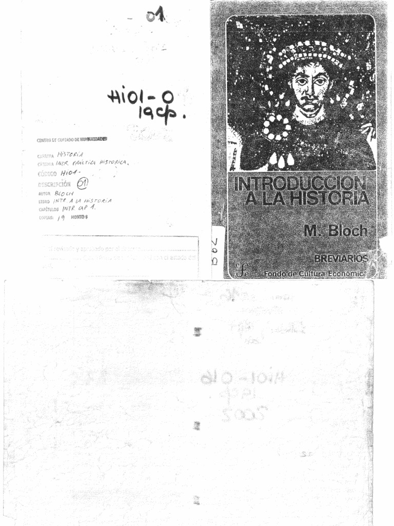 01 - M Bloch - Introduccion A La Historia - Intro Cap 1 | PDF 01 - M Bloch - Introduccion A La Historia - Intro Cap 1 | PDF