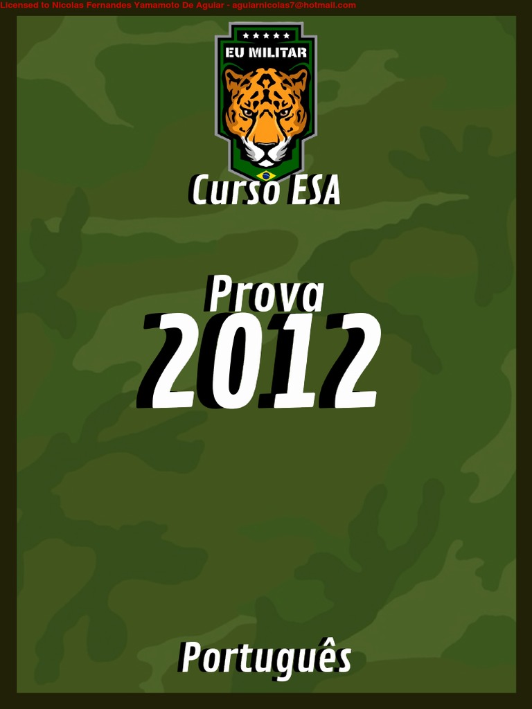 ESA PORTUGUES - Prova 2012 PDF | PDF