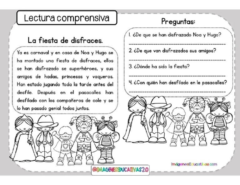 Fichas de Comprension Lectora para Ninos 6 PDF | PDF