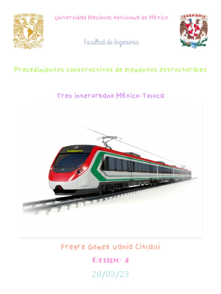 Obra Tren Interurbano Mexico Toluca FGVC | PDF