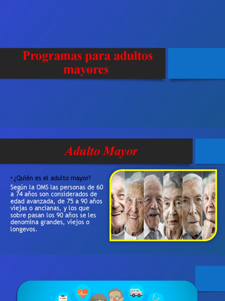 Programas para Adultos Mayores | PDF