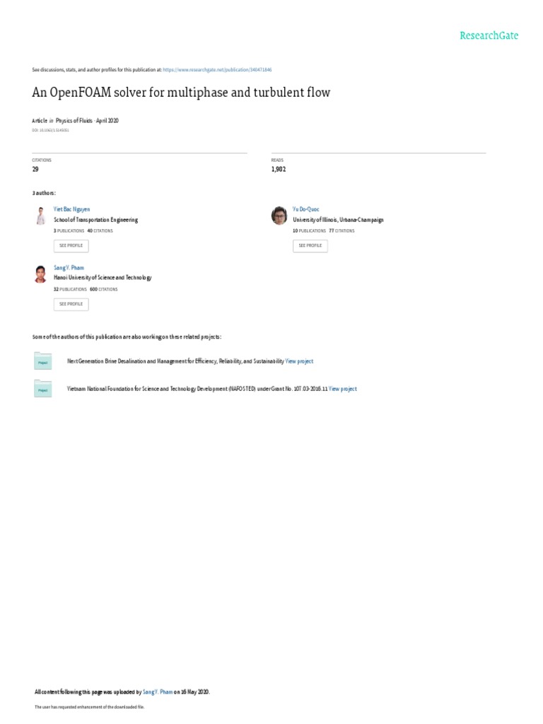 OpenFOAM Solver for Multiphase Flow | PDF