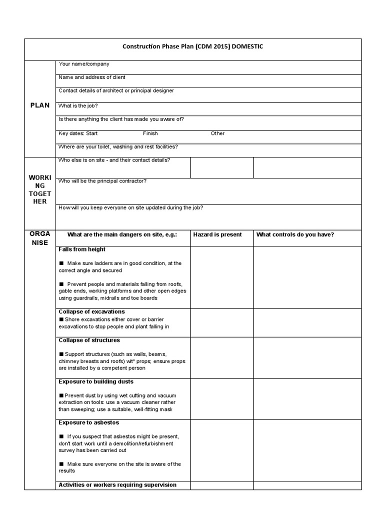 Construction Phase Plan | PDF