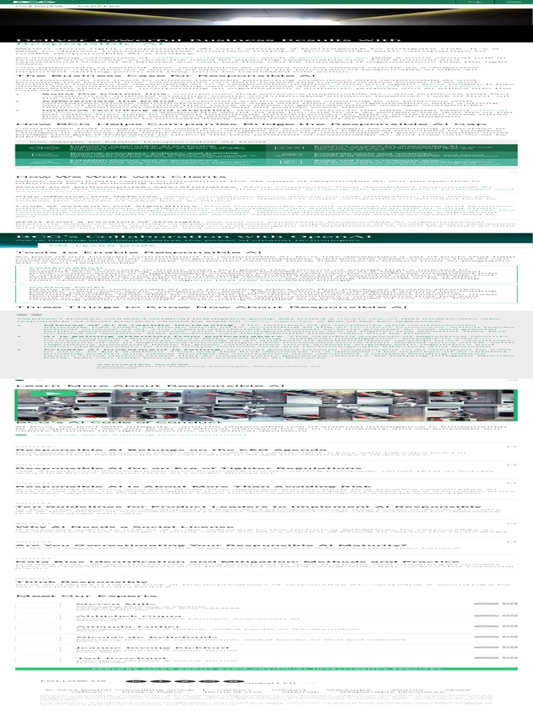 Responsible AI Principles and Six Steps For RAI BCG PDF | PDF