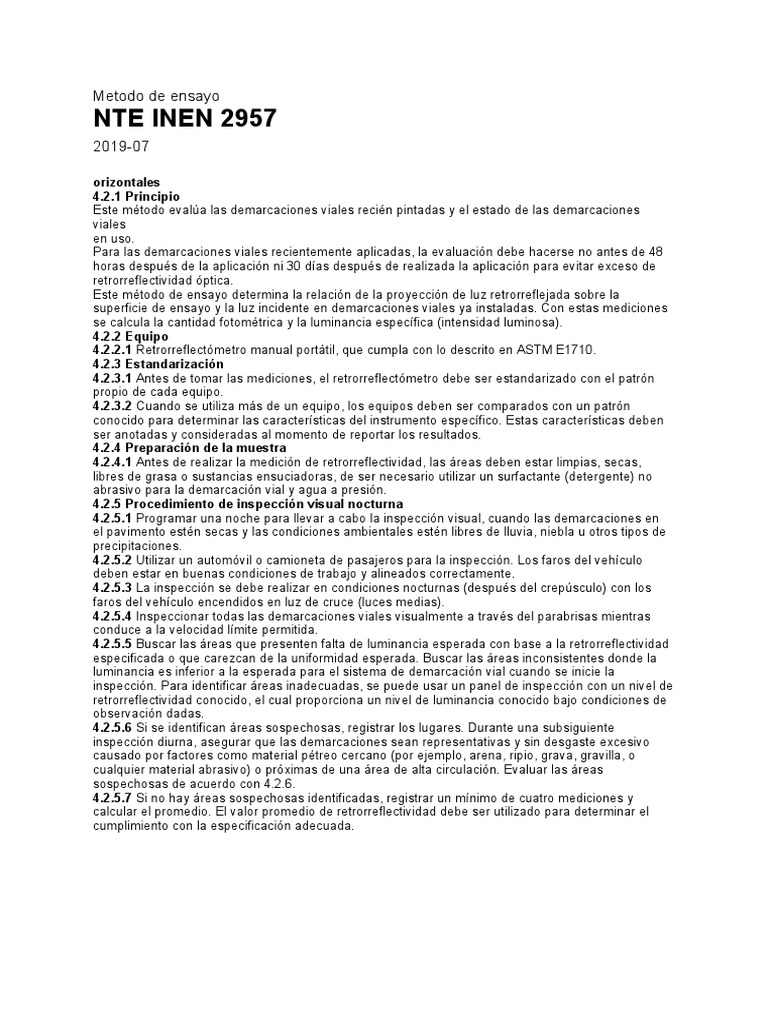 Metodo de Ensayo Norma 2957 | PDF