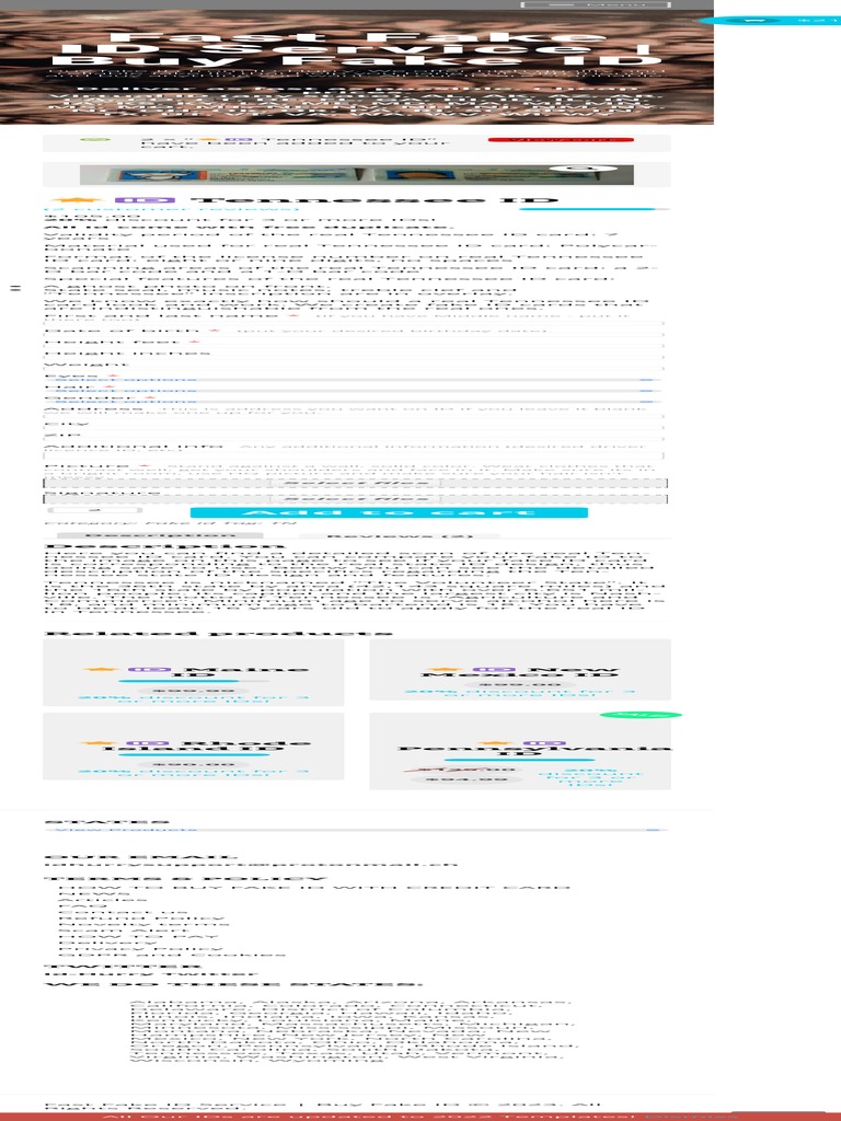 ?? Tennessee ID Fast Fake ID Service Buy Fake ID | PDF | Southern ...