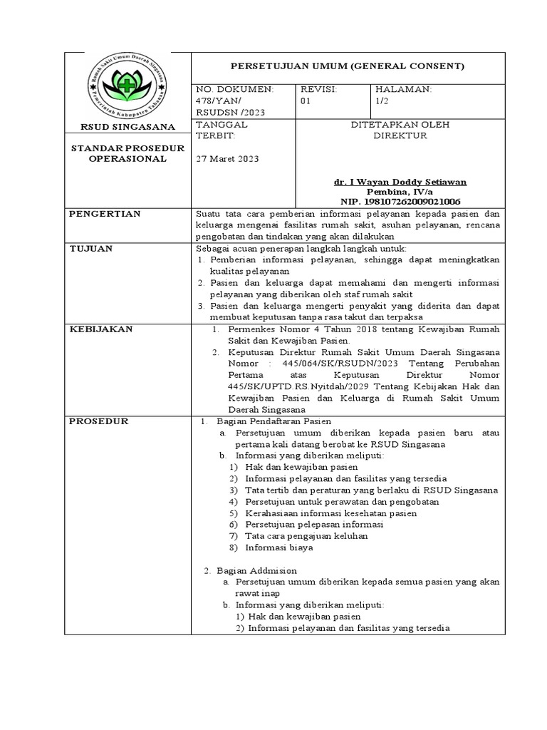 Spo General Consent | PDF