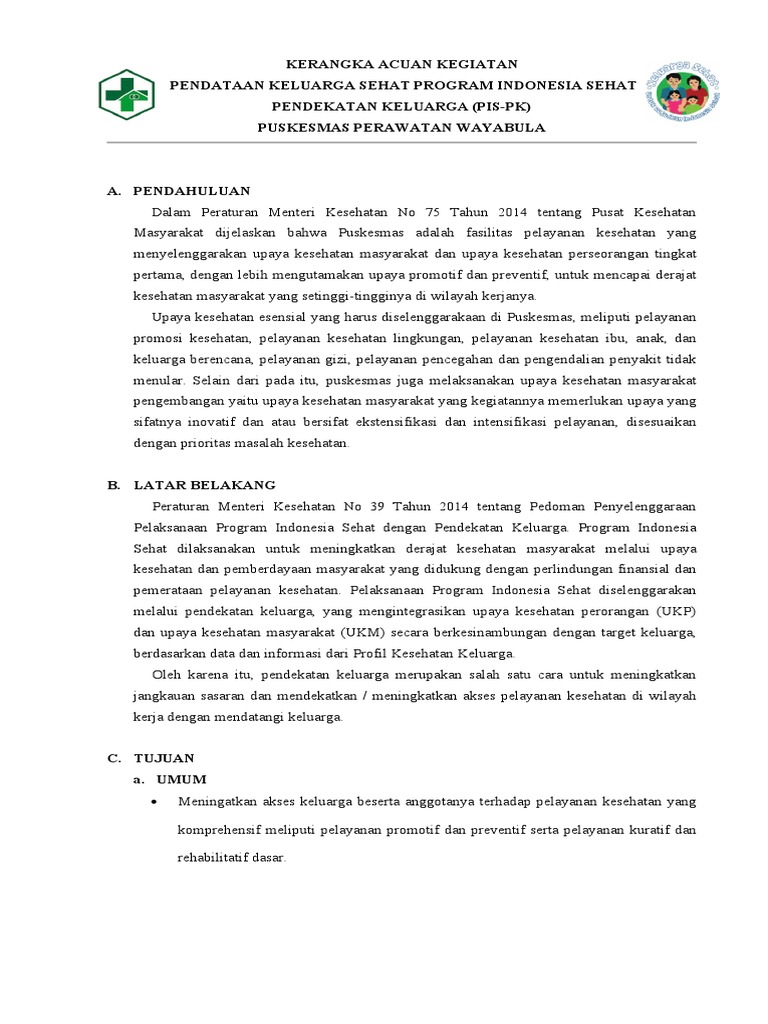 Kak Pendataan Keluarga Sehat Pdf 