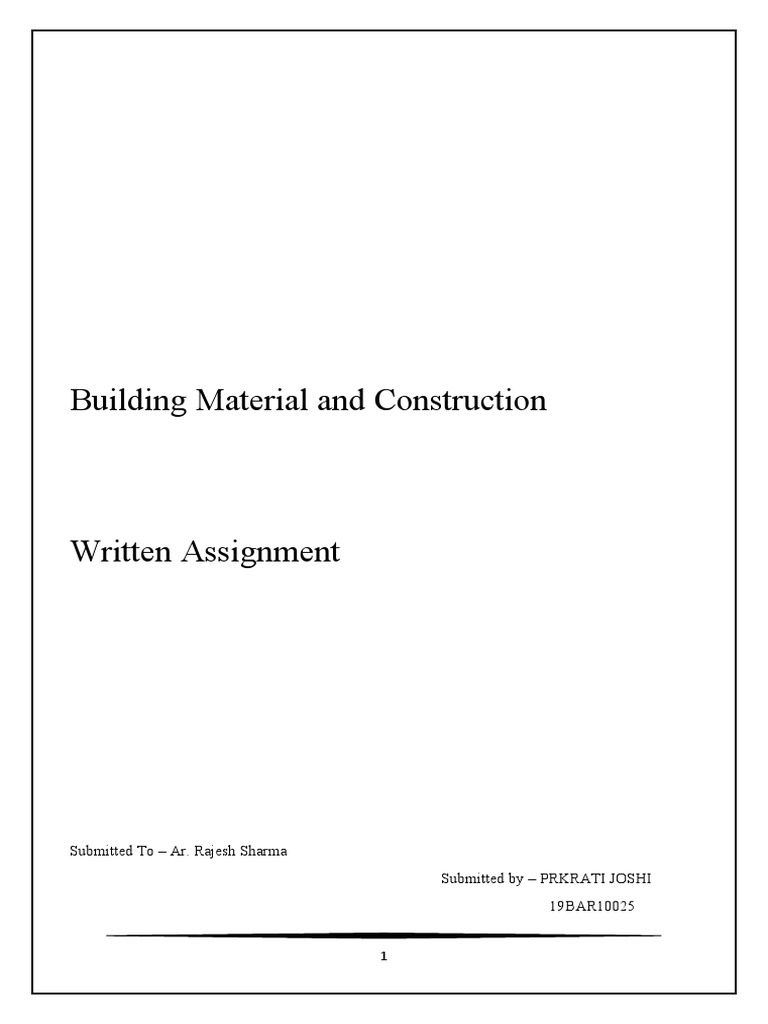 Building Material and Construction | PDF