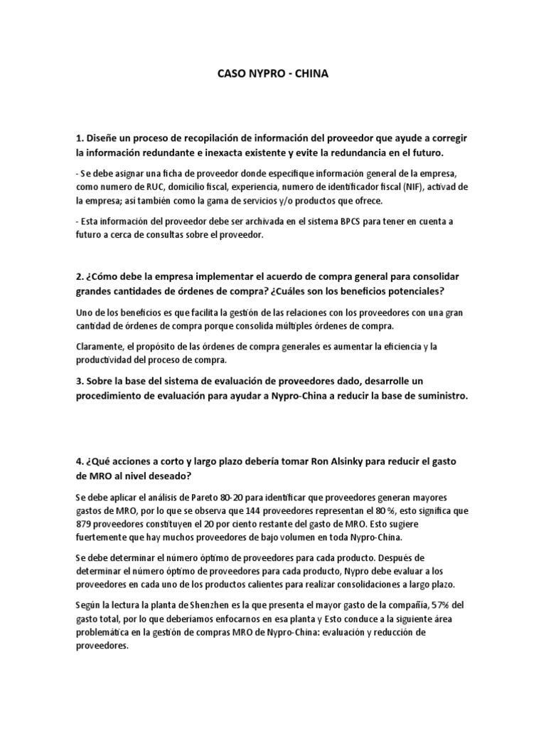 Caso Nypro-China | PDF