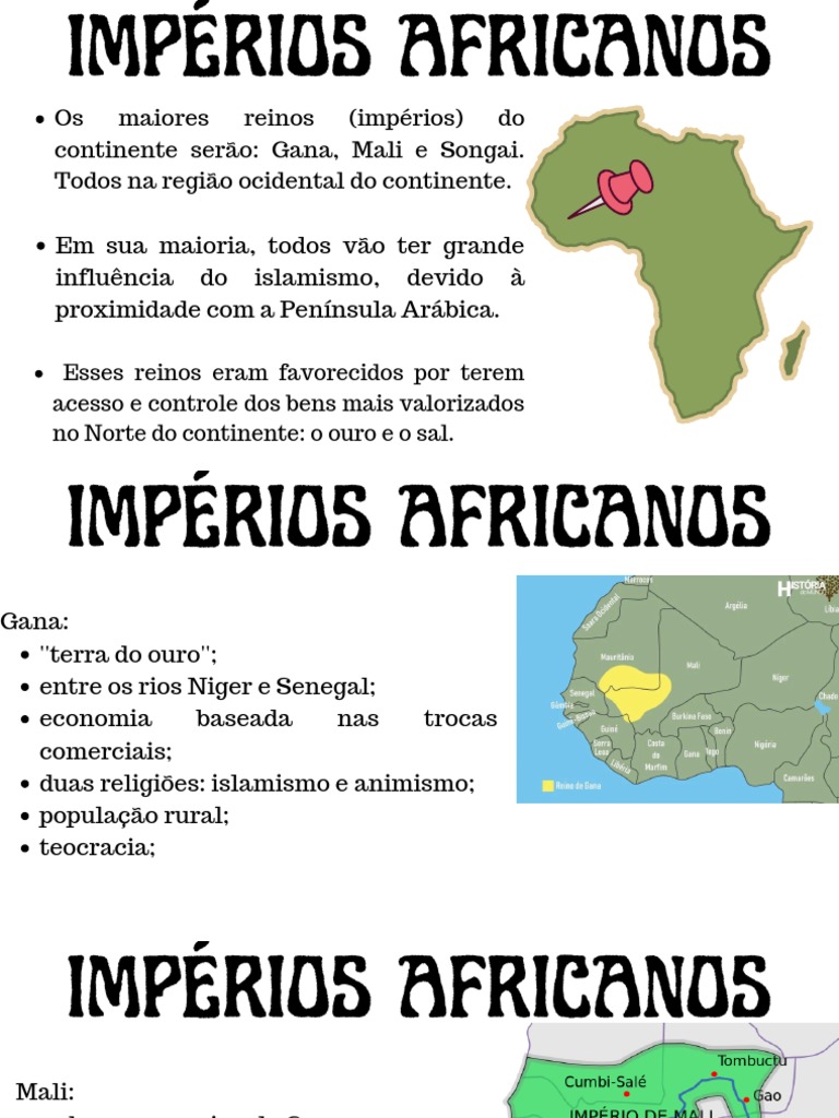 Os principais impérios africanos ocidentais e suas características | PDF