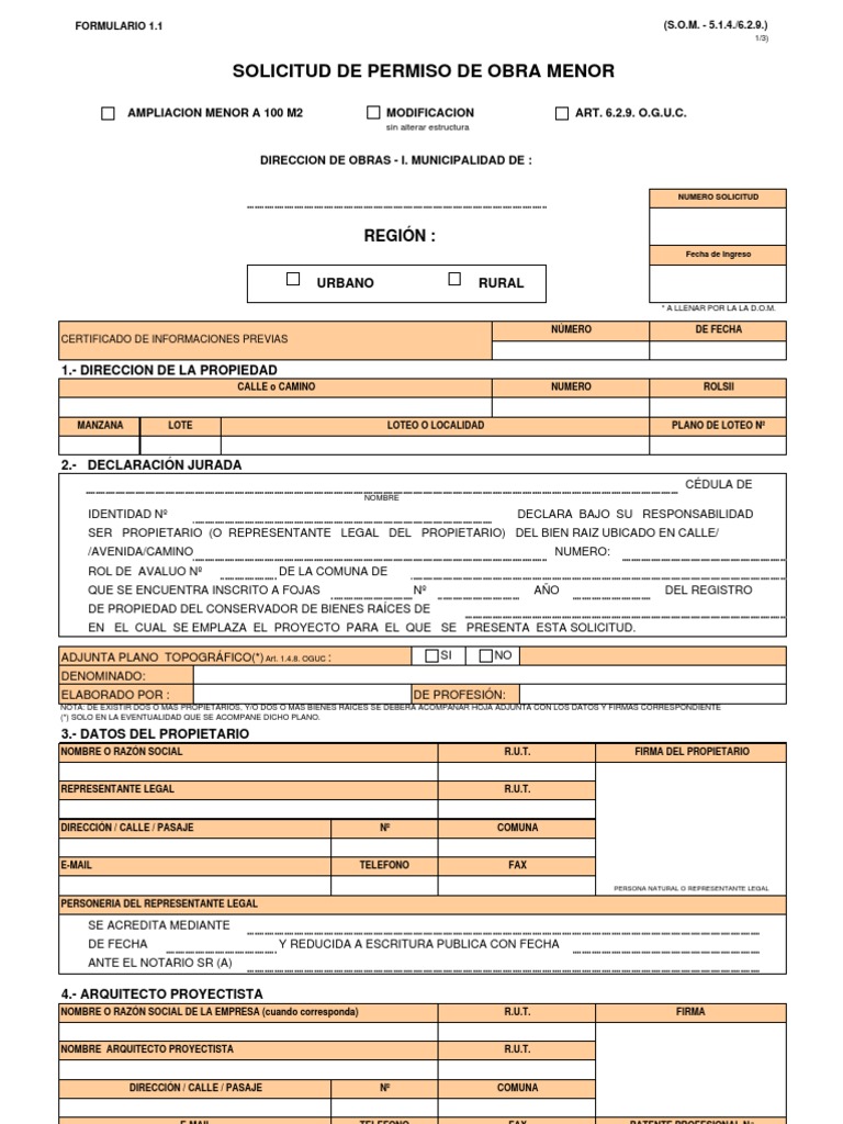 Solicitud Obra Menor | PDF