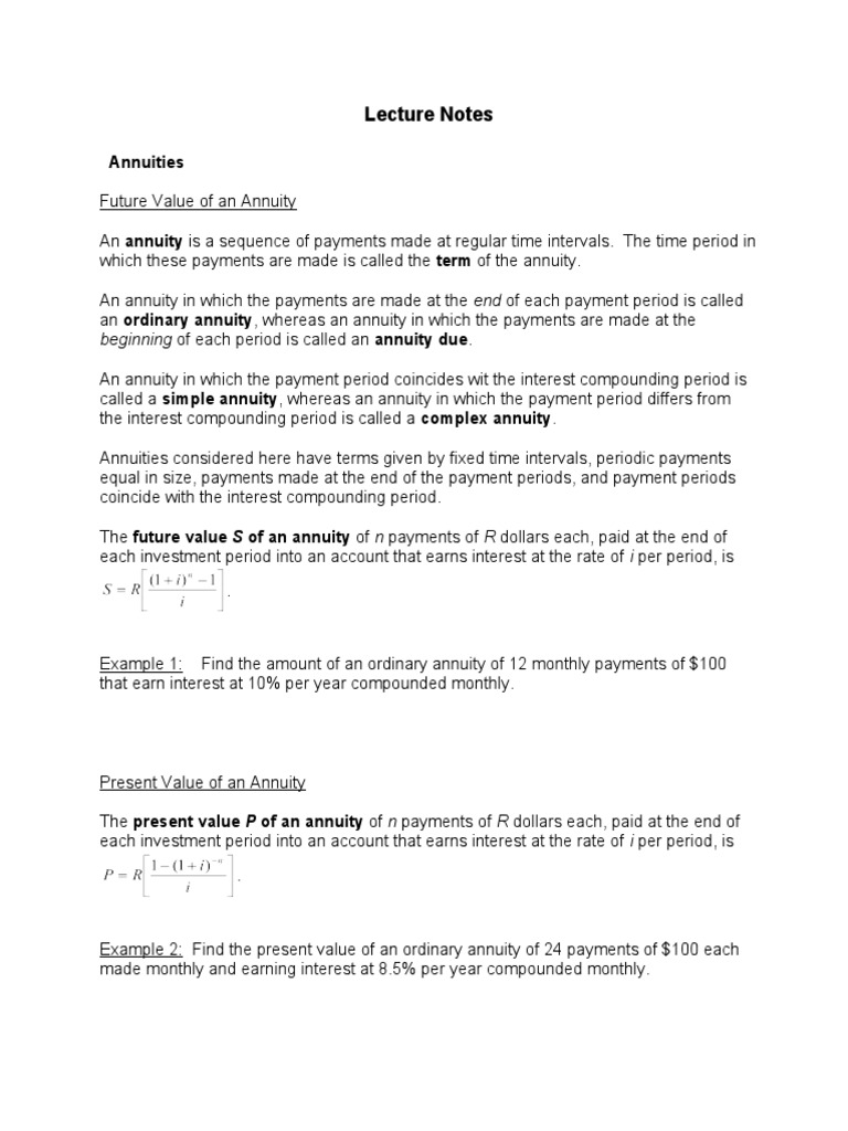 Annuity Pdf