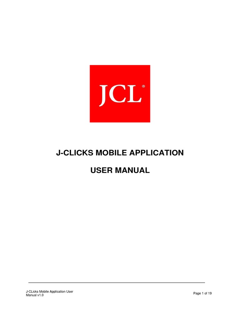 J-CLicks Mobile App User Manual | PDF | Password | Software J-CLicks Mobile App User Manual | PDF | Password | Software