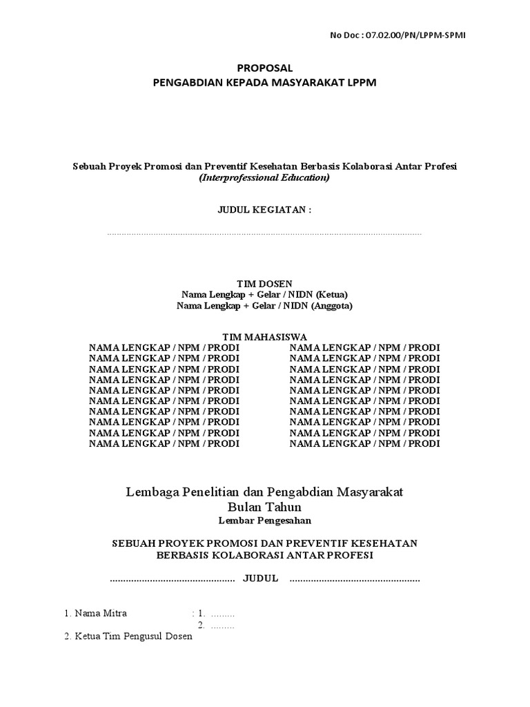 Format Proposal IPE | PDF