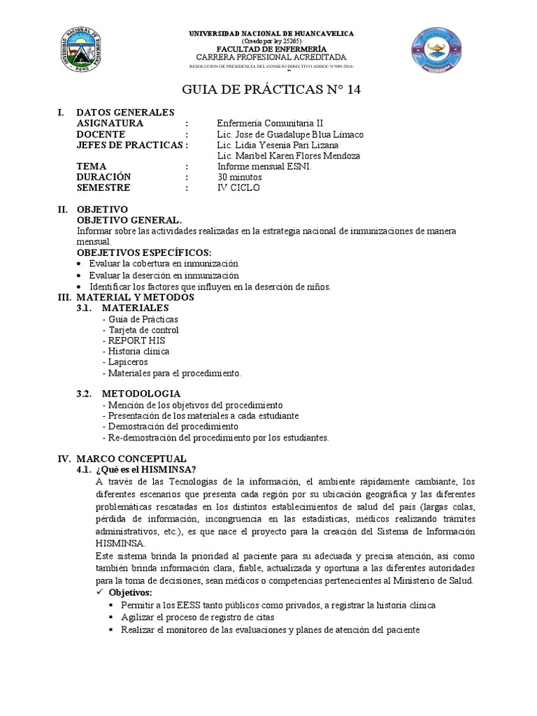 Guia 14 Informe de Esni | PDF