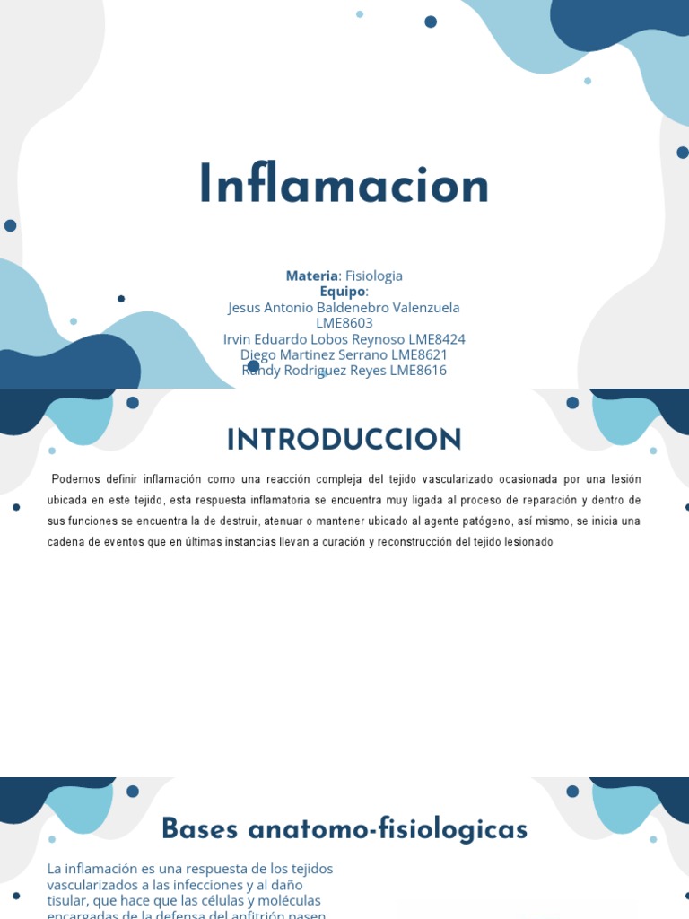 Diego Martinez 3D. PPT Inflamacion PDF | PDF | Inflamación | Anatomía