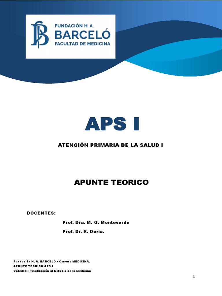 Apunte Aps 1 2022 PDF | PDF | Asistencia sanitaria preventiva | Promoción de la salud