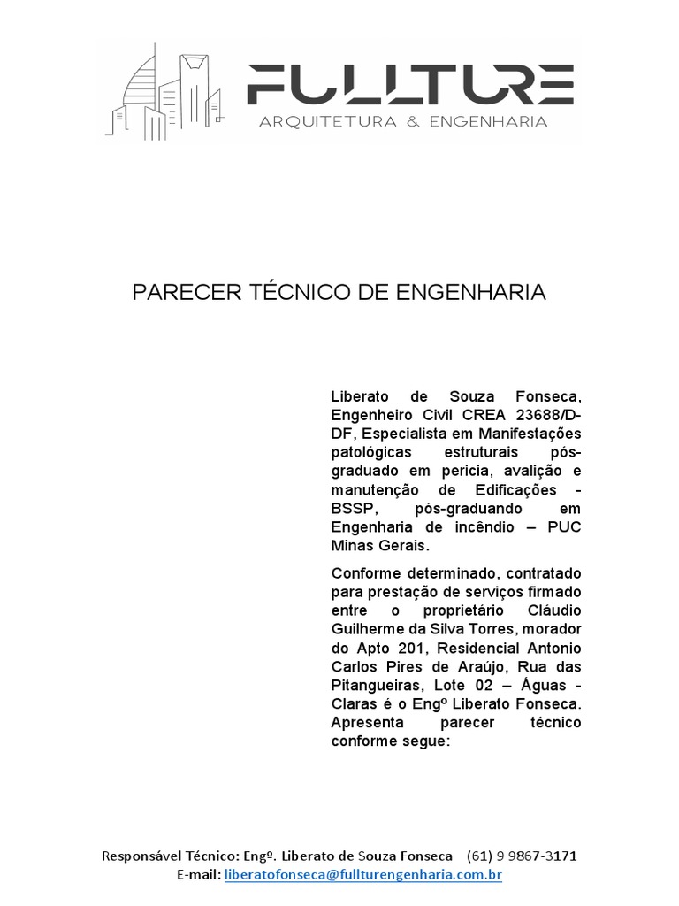 Parecer Técnico: Demolição de Parede | PDF