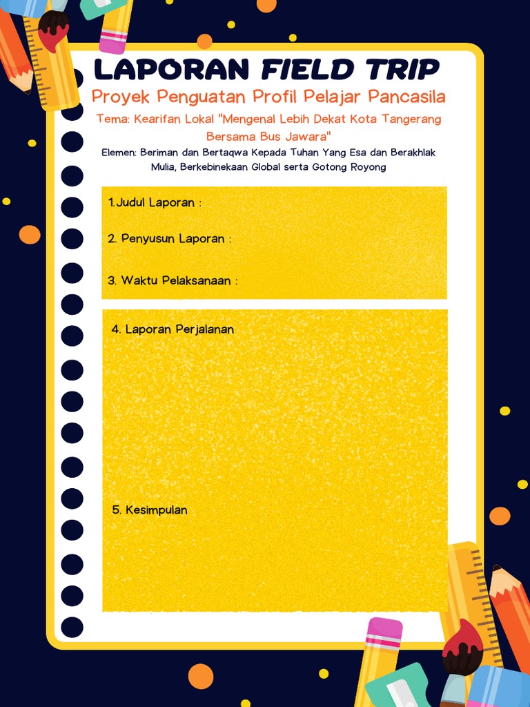 Form Laporan Field Trip Siswa PDF | PDF